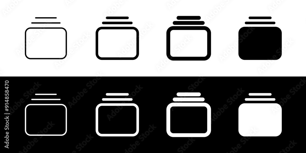 Editable vector cascade, stack view icon. Part of a big icon set family ...