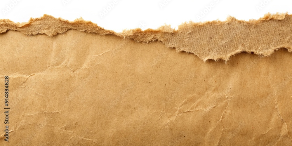 Torn craft paper texture with ripped corner page , craft, paper ...