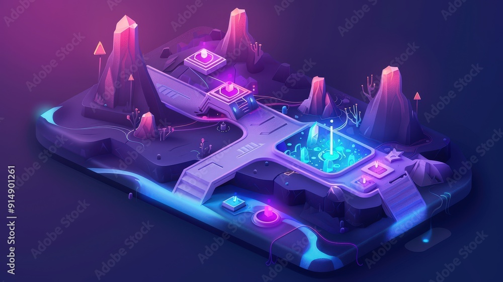 Create a concept for a mobile game interface design. How can intuitive navigation, engaging ...