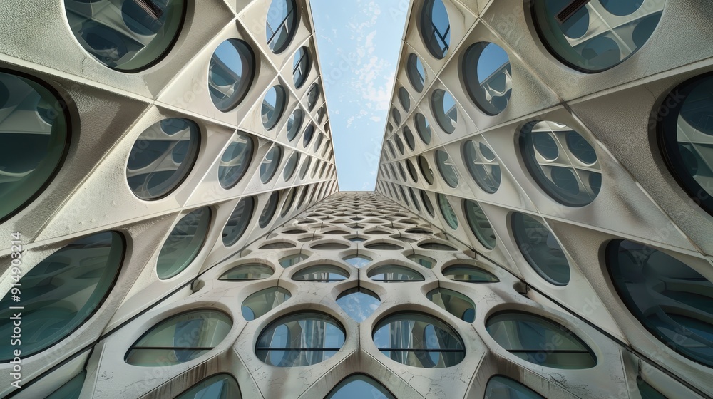 Geometric patterns in urban landscapes. Describe a cityscape or ...