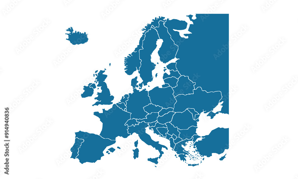 Europe map with modern colorful for website layouts,background ...