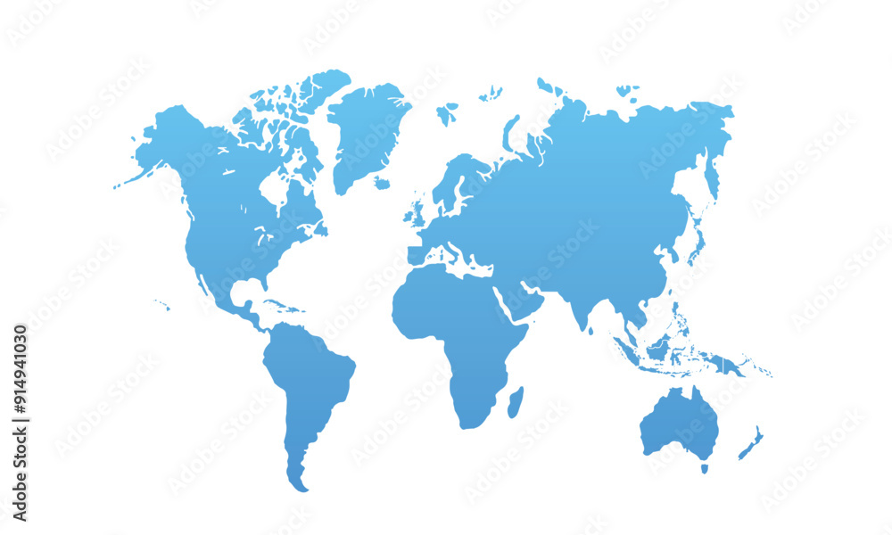 Map of the world with individual modern colorful for website layouts ...