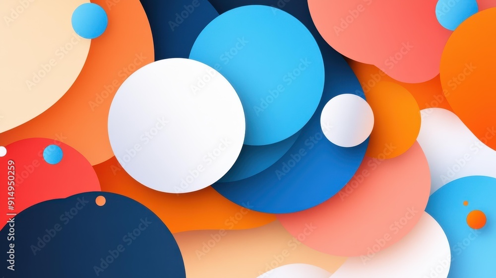 Vibrant circle light effect creates a modern backdrop, blending ...