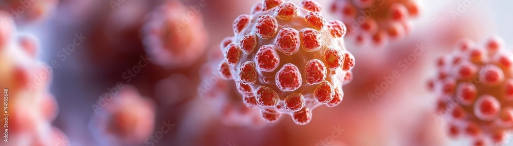 Visual of chickenpox, closeup of small red spots, blisters, and scabs ...