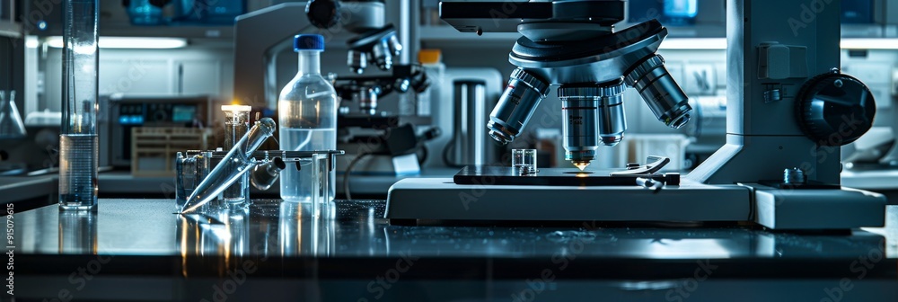 Scanning electron microscope in a physical lab, computer education ...