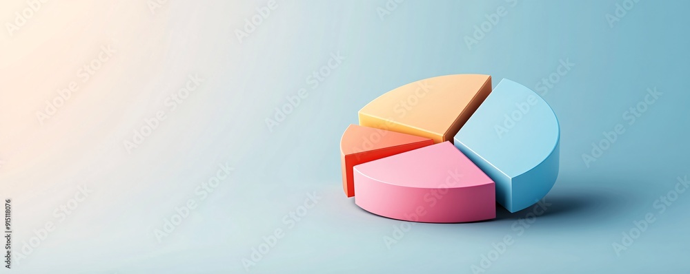 An abstract visual representation of a portfolio pie chart, with ...
