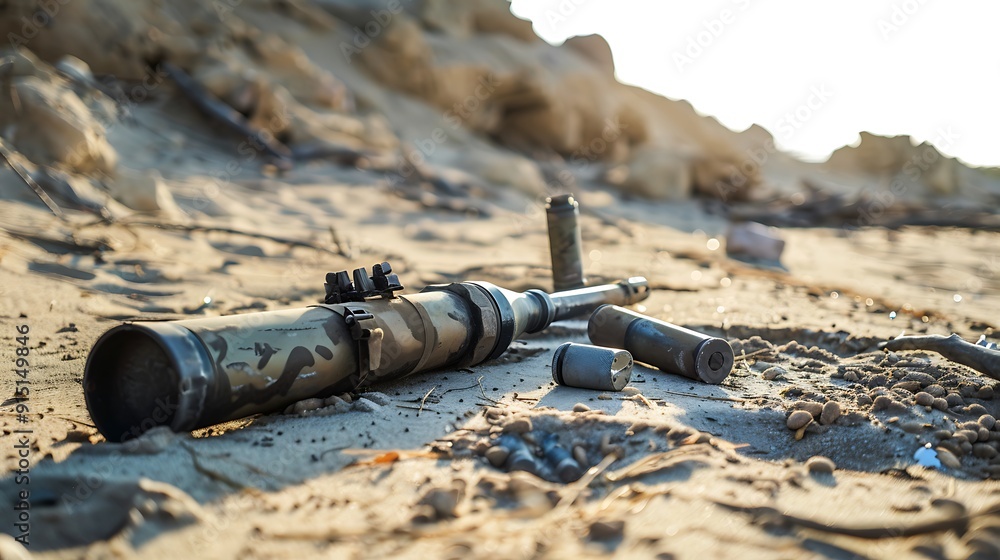 War trophy military supplies of heavy weapons military shooting RPG ...