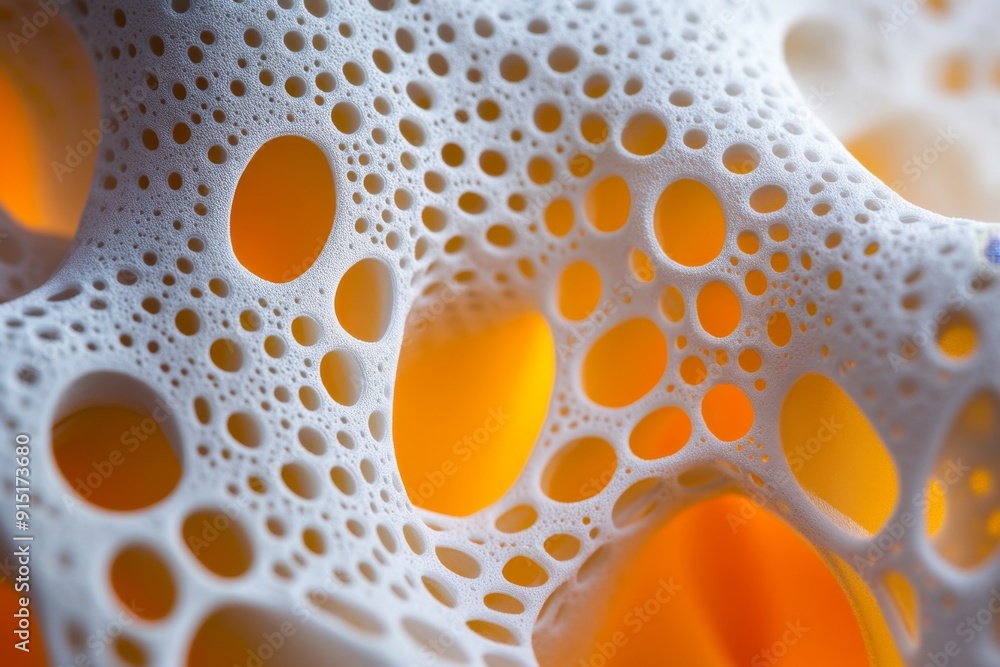 Macro Shot Of Block Copolymer In A Porous Structure Demonstrating Filtration And Separation