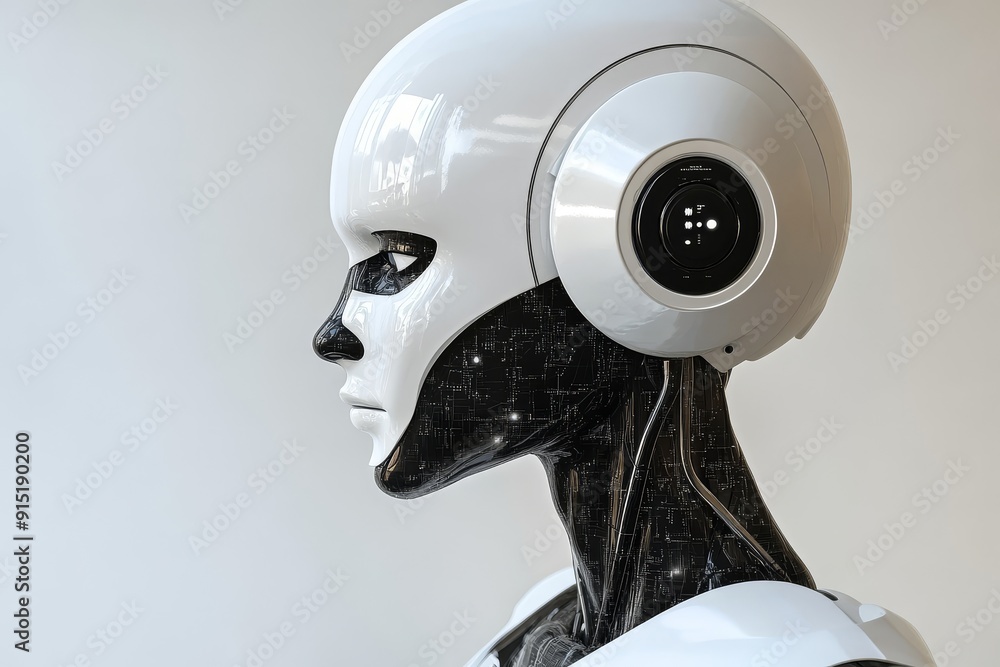 Humanoid Robot Organizing Products on Shelves in a Pharmacy Depicting ...