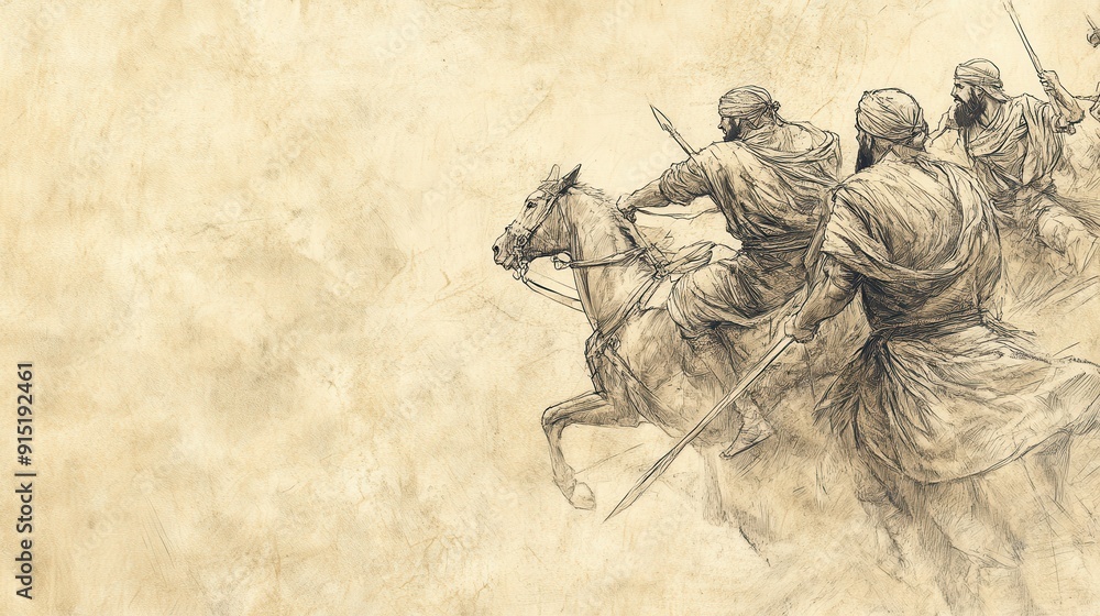 Biblical Illustration of Judges: Deborah and Barak, Barak Pursuing ...