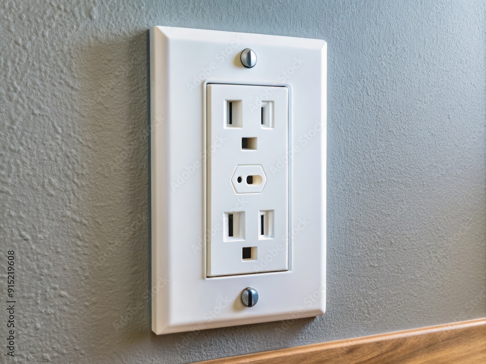 Modern tamper-resistant Ground Fault Circuit Interrupter outlet ...