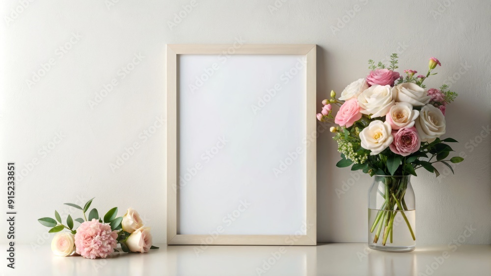 Blank mockup template with elegant font and ample white space for ...