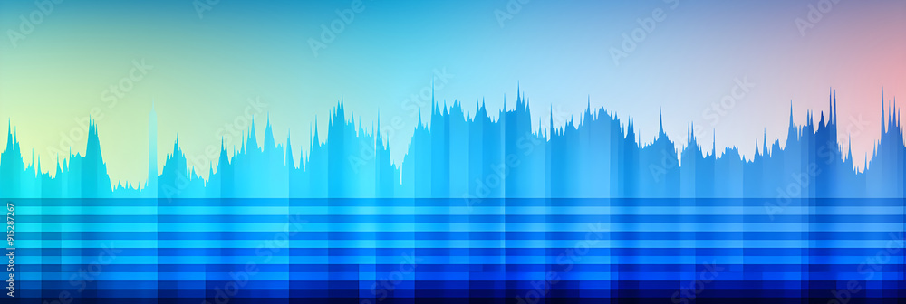 Visualization of the 600 Range of the FM Radio Frequency Spectrum Stock ...