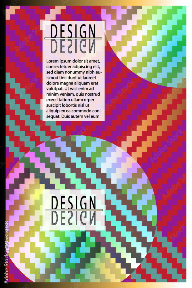 Abstract background.Design with geometric,line gradient element on red ...