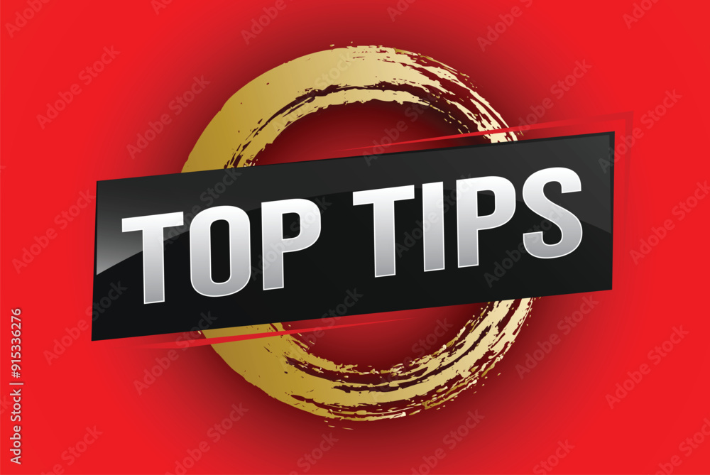 top tips word text concept icon logo sign symbol vector note memo 3d ...