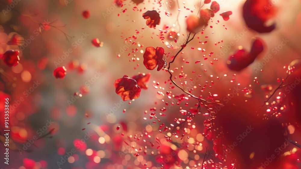 Elegant flow of red blood cells through capillaries that supply oxygen ...