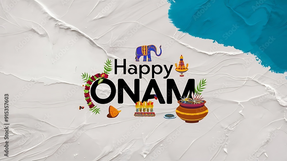 Happy Onam, Floral Rangoli Design, Indian Festival, Onam, 3d ...