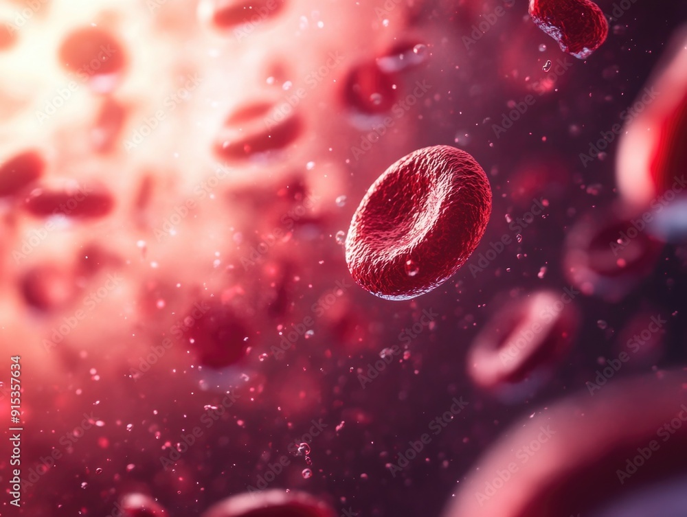 Microscopic View of Red Blood Cells in Plasma - Scientific and Medical ...