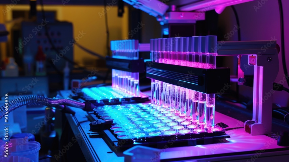A UV-Vis spectrometer setup for measuring the concentration of protein ...