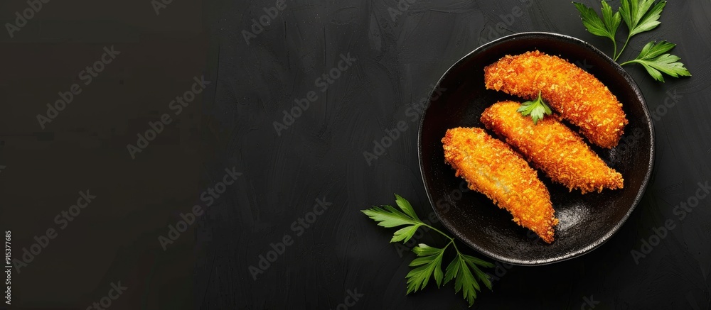 Japanese cuisine featuring deep fried bread crumbs and nori sardine ...