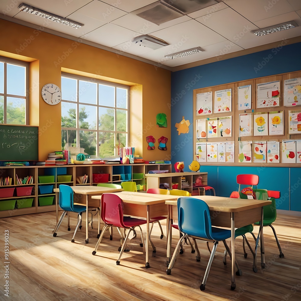 Bright school classroom with all chair facing forward, Vintage school ...