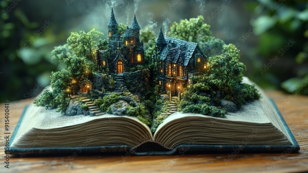 Various depictions of magical book concepts, showcasing imagination and ...