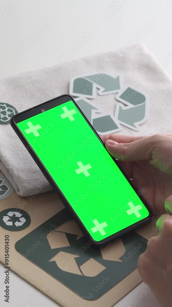 Swipe your finger across the phone screen, swipe. The green screen of ...