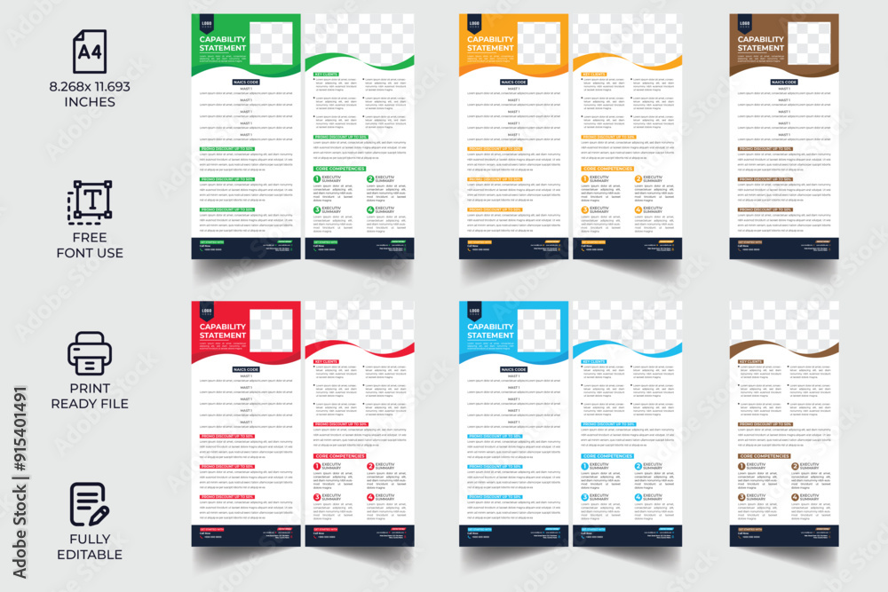 Rollup Technical Data Sheet layout template. Roll up modern Dl product ...