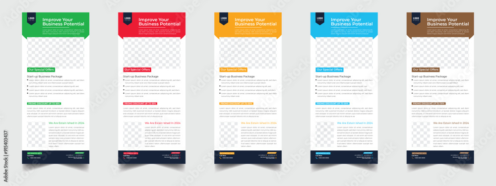 Rollup Technical Data Sheet layout template. Roll up modern Dl product ...