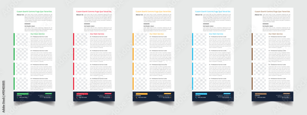 Rollup Technical Data Sheet layout template. Roll up modern Dl product ...