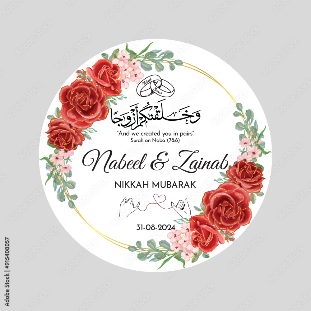 Luxury Nikkah Certificate, Premium A4 Islamic Wedding Contract, Nikkah ...