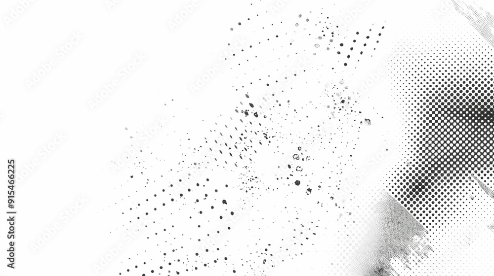 Halftone Fade: Dynamic black and white abstract background with ...