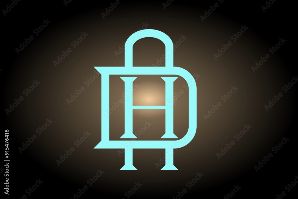 This is a unique and simple DHA letter logo, suitable for use as logos ...