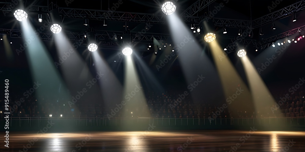 Concert Lighting and Spotlights Free Stage with Light Sources and ...