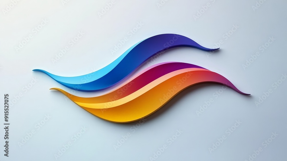 visually stunning logo with dynamic color shifts on a white canvas ...