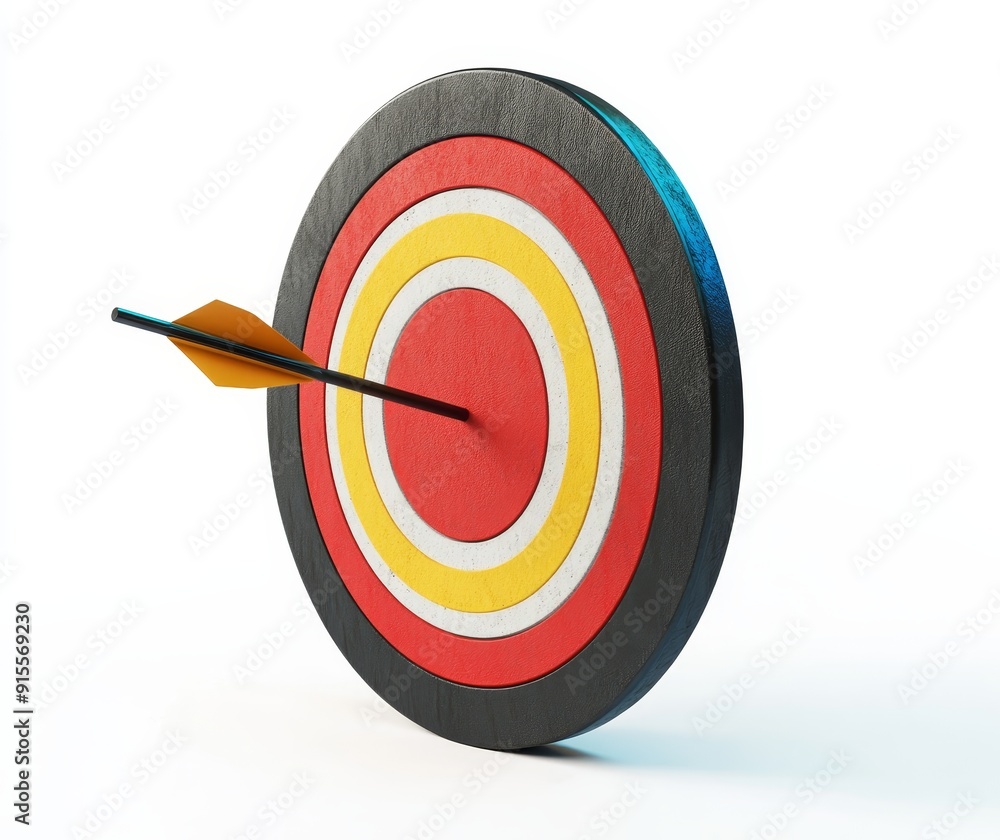 Animated PNG image of an arrow hitting in the target center of a ...