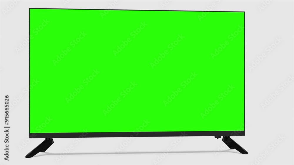 Modern Ultra HD Smart Tv with Curved green screen on white background ...