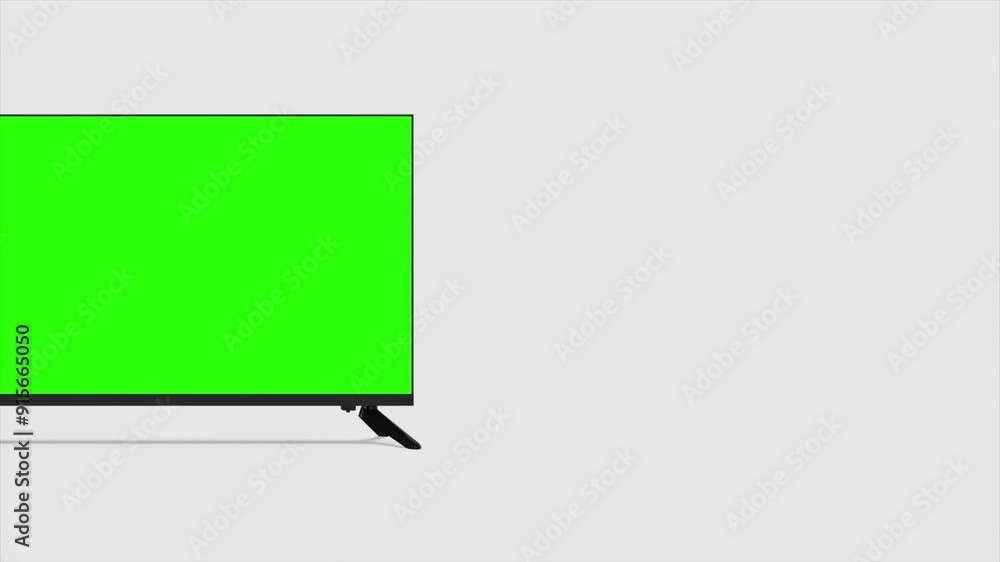 Modern Ultra HD Smart Tv with Curved green screen on white background ...