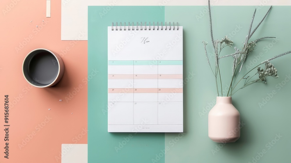 Create a stylish and functional calendar design for a new year. Use a ...