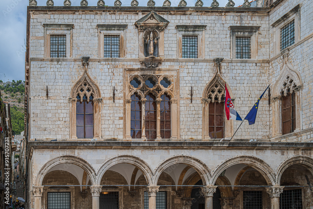 The Sponza Palace, called Divona, located on Luza Square, end of the ...