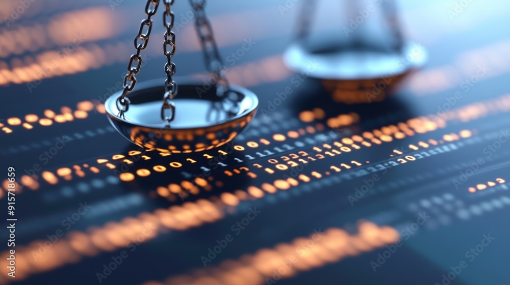 Digital Update of Criminal Record in Legal Database with Glowing ...