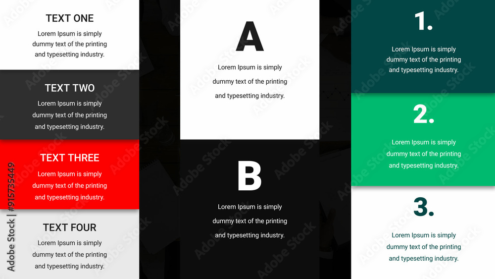 Sidebar Mini Text Blocks Stock Template | Adobe Stock