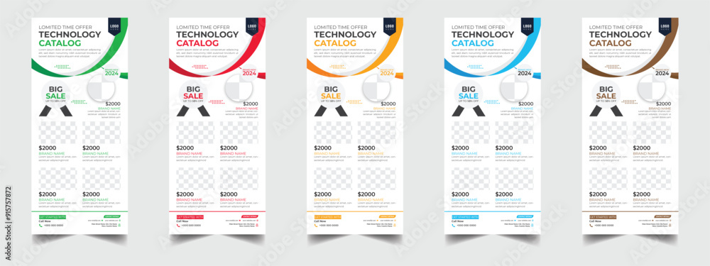 Product Catalogue & modern Rollup Dl flyer design template, Minimalist ...