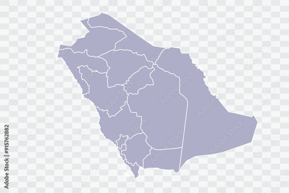 Saudi Arabia Map silver Color on White Background quality files Png Art ...