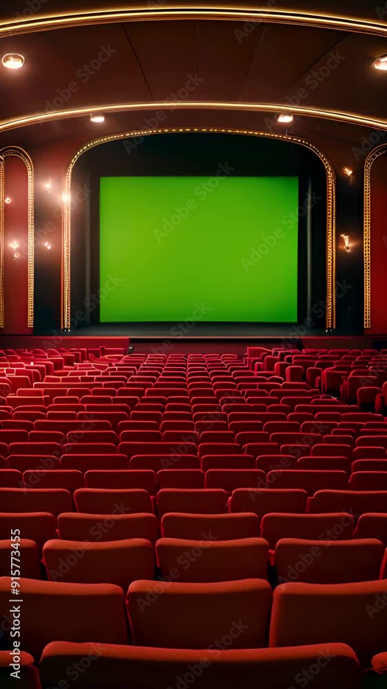 Empty cinema or media entertainment center, auditorium with rows of ...
