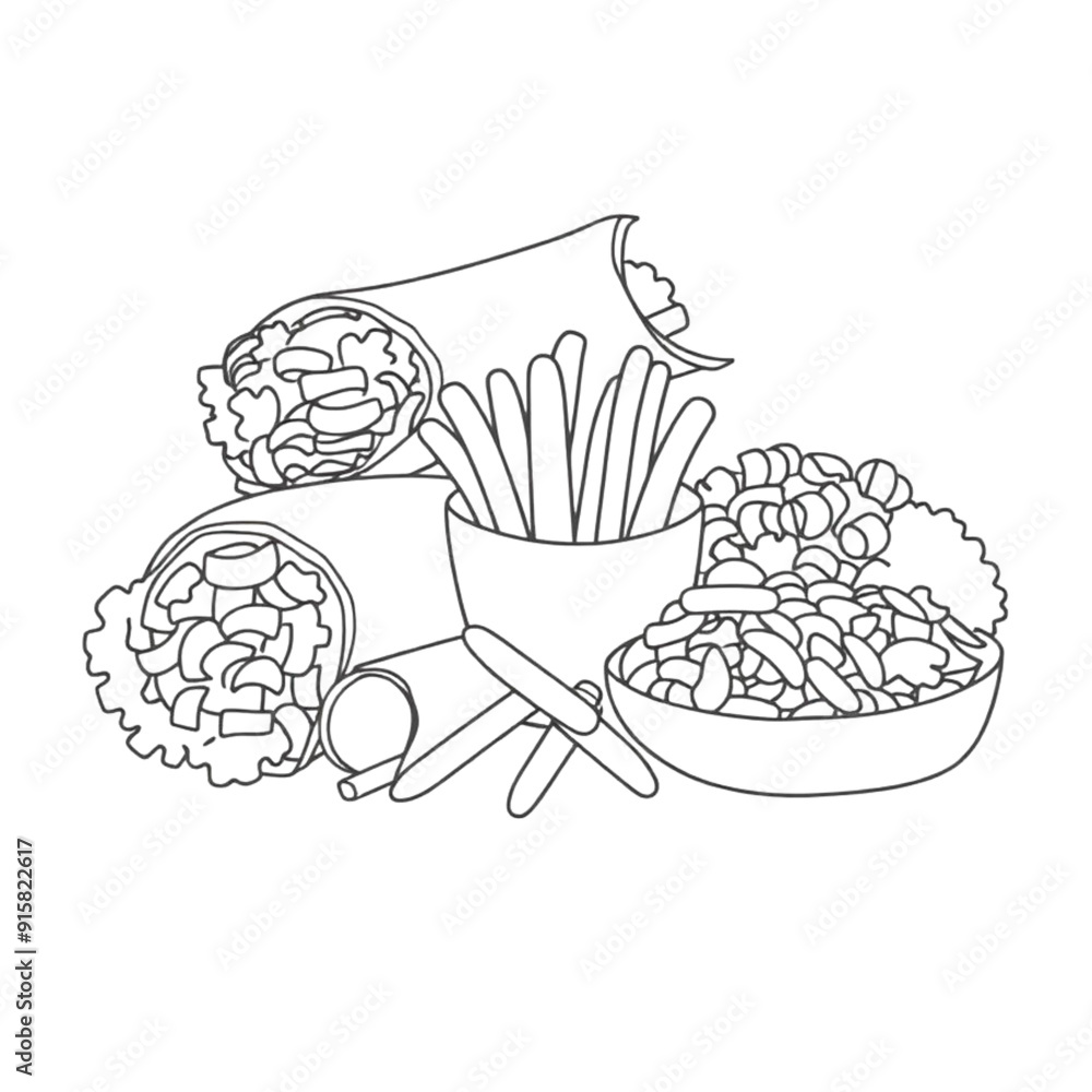 Coloring page outline of a chameleon lizard on an Isolated transparent ...