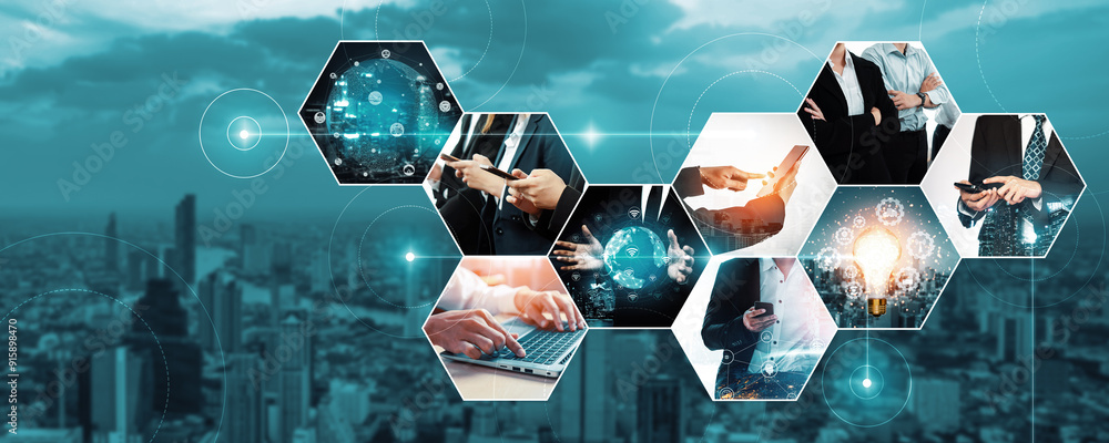 Communication technology , smart connection IOT and people network ...