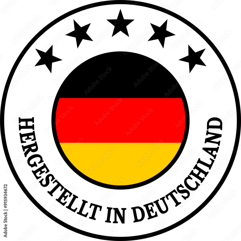 Made in Germany badge, sticker or icon symbolizing the quality and ...