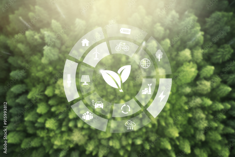 net zero target and carbon credit.CO2 emission reduction to stop global ...