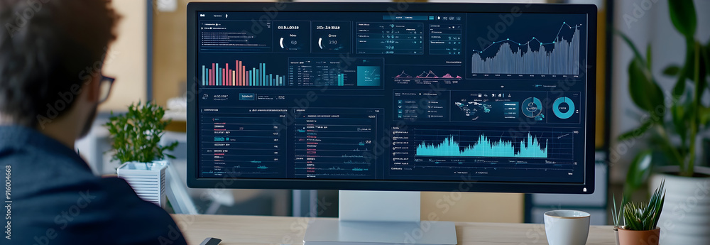 Data CRM business analysis customer report computer technology dashboard system analyst ...